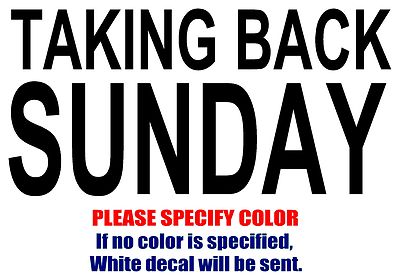 TAKING BACK SUNDAY band Rock Vinyl Decal Car Sticker Window bumper ...