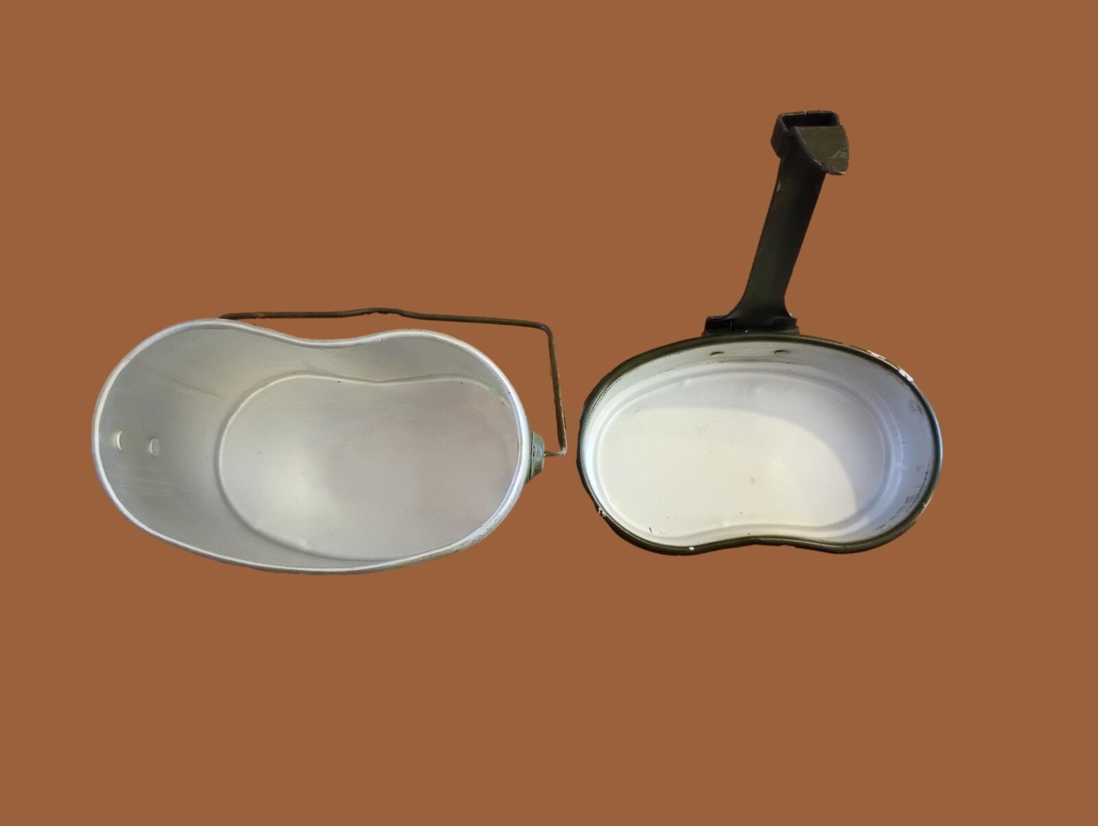 ORIGINAL ROMANIAN MILITARY 2 PIECE MILITARY MESS KIT CAMPING SURVIVAL ...