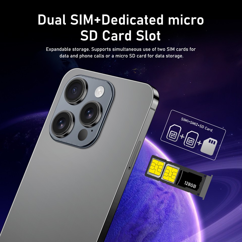 2025 I16 Pro Max Android Smartphone Global Unlocked 6.8" 8+512GB ...