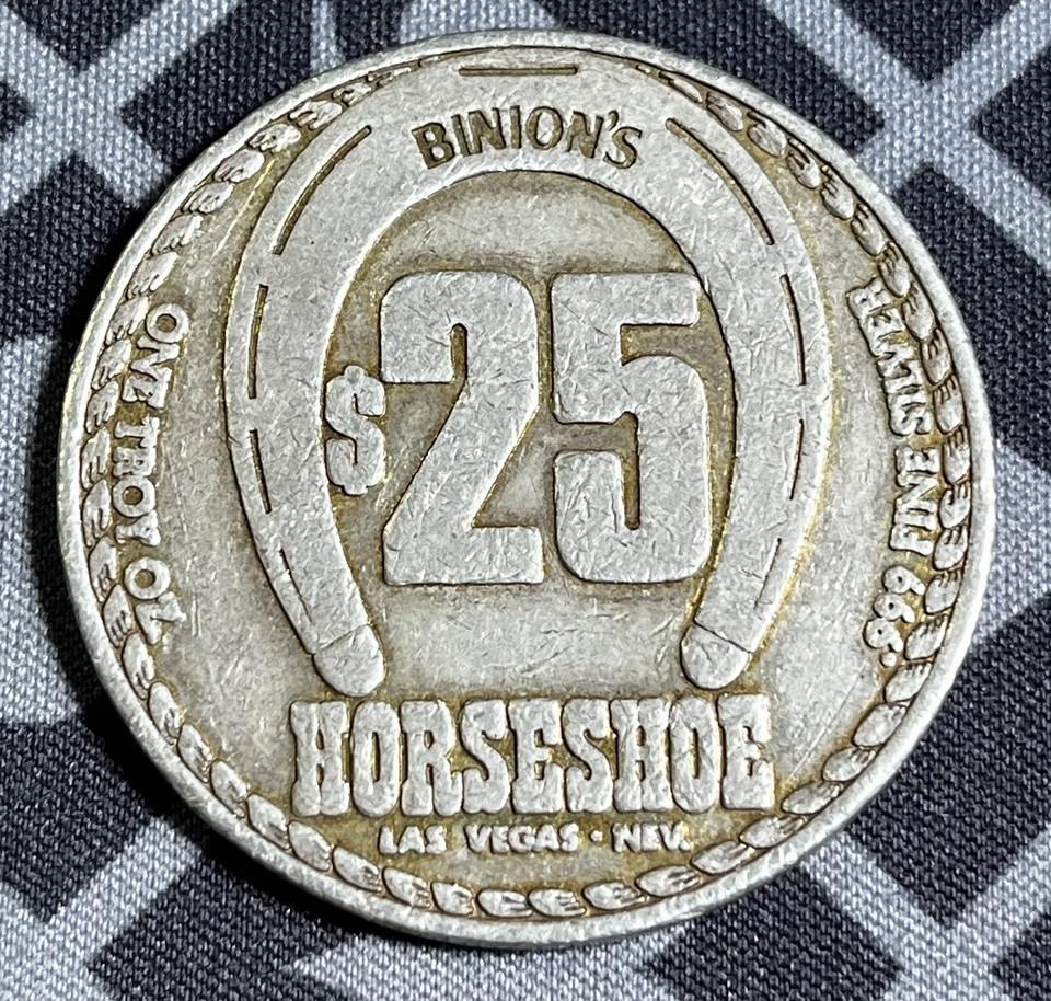 $25 Slot Token Binions Horseshoe Las Vegas Silver | eBay