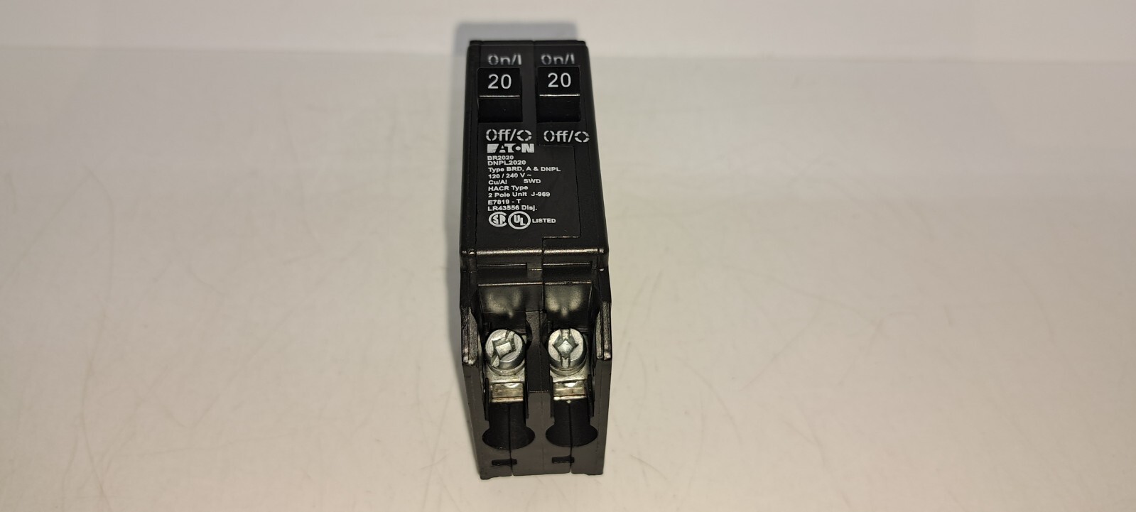 EATON CUTLER HAMMER BR2020 20 Amp 2 Pole Tandem Circuit Breaker ...