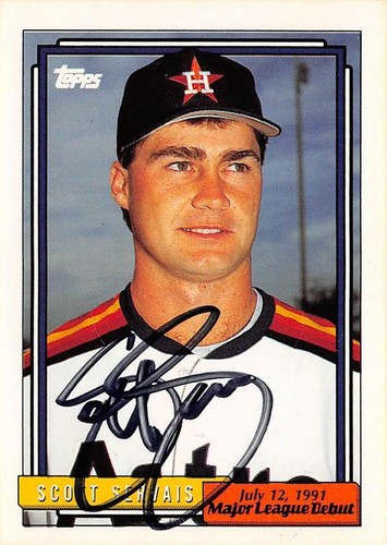 Scott Servais autographed baseball card (Houston Astros) 1991 Topps ...