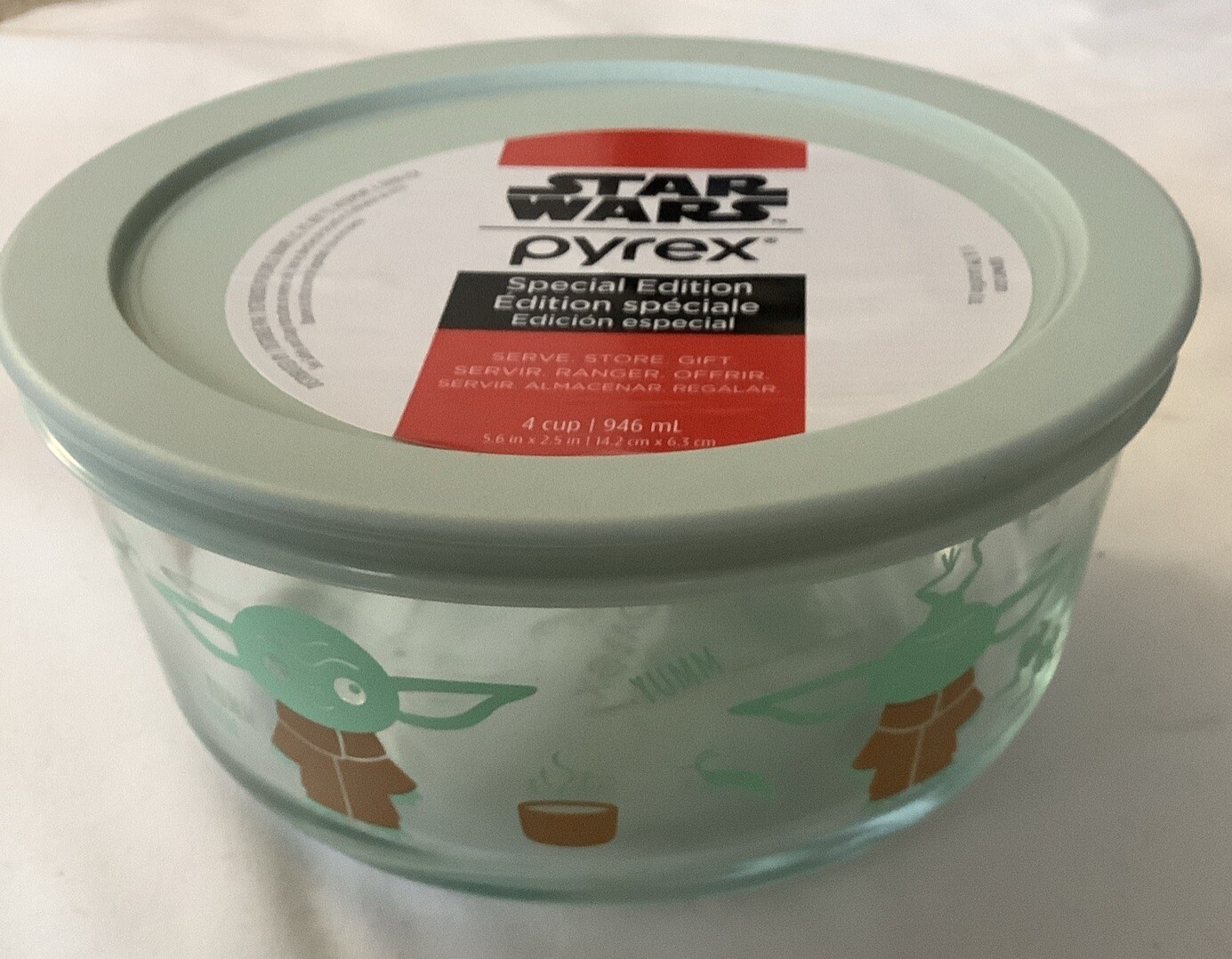 NEW PYREX 4 CUP GLASS STORAGE BOWL STAR WARS - BABY YODA -THE CHILD | eBay