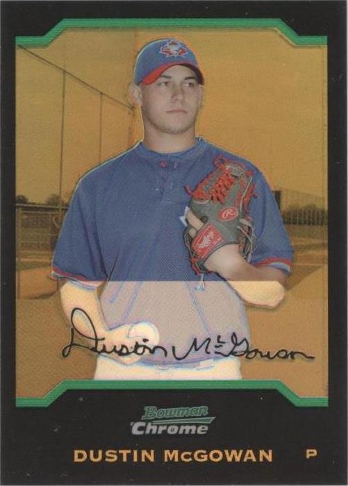 2004 Bowman Chrome - Dustin McGowan #163 Gold Refractor /50 for sale ...