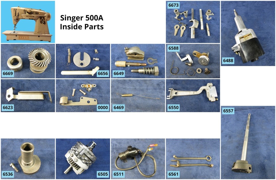 Singer Sewing Machine Model 500A - Choose Your Parts! Free Ship Over ...
