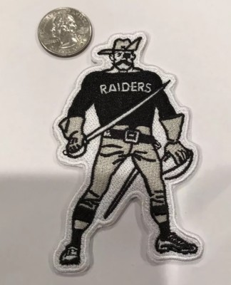 Oakland Raiders Vintage Iron on Embroidered Patch 4" x 2" Awesome!! | eBay