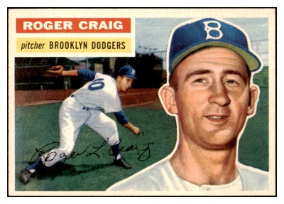 1956 TOPPS # 63 ROGER CRAIG DODGERS NR-MT GRAY 444779 (KYCARDS) | eBay
