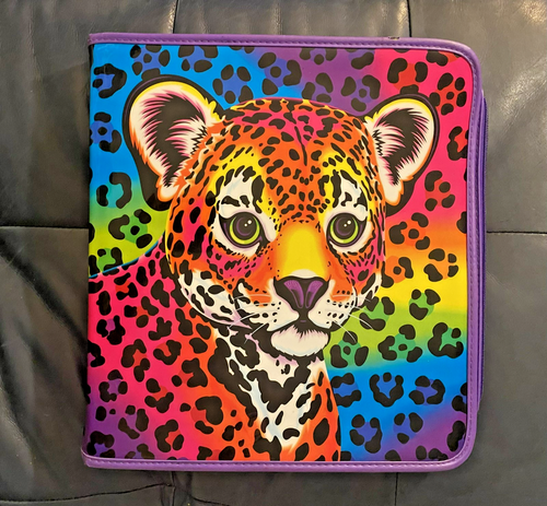 Vintage Lisa Frank 3 Ring Zipper Binder Rainbow Hunter Leopard Y2K | eBay