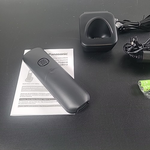 Panasonic Compact Cordless Phone with KX-TGB810 Handset Black/Silver ...