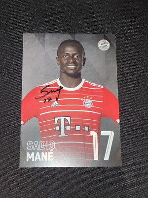 Sadio Mane - Original 2022-23 Hand Signed FC Bayern Munich Autograph ...