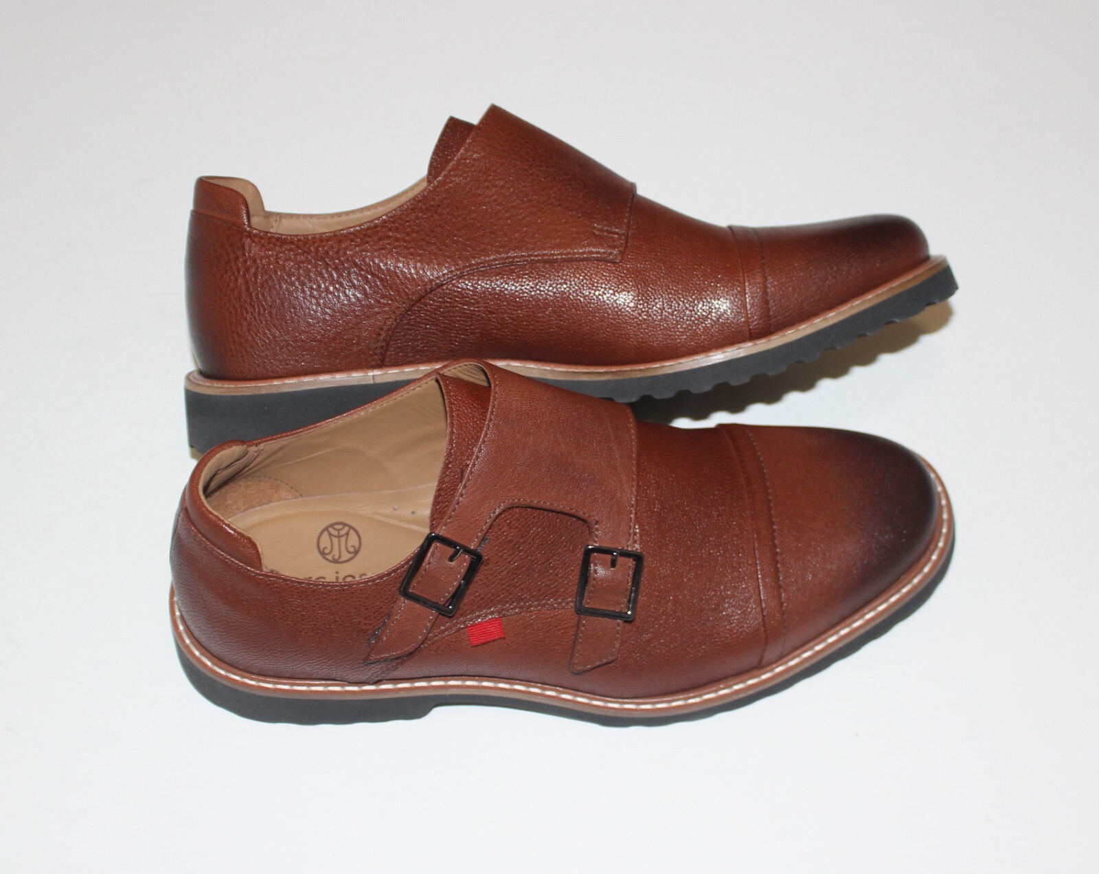 MARC JOSEPH NEW YORK WYTHE HAVANA GLAZE DBL MONK STRAP SHOES | eBay ...
