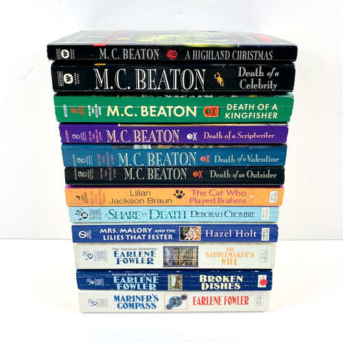 Lot of 12 Cozy Mystery Paperback Books M.C. Beaton Earlene Fowler Hazel ...