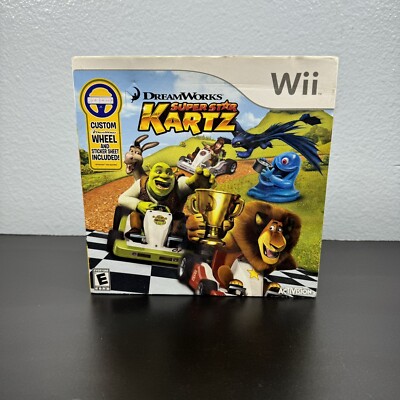 New DreamWorks Super Star Kartz Nintendo Wii Box Set Dreamworks Wheel ...