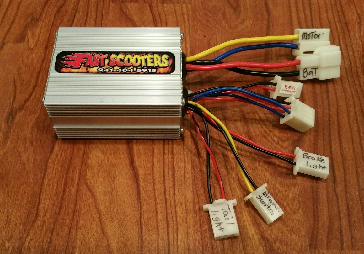 24V - 500 Watt Controller and Digital throttle (Brushed Motor) Ebike ...