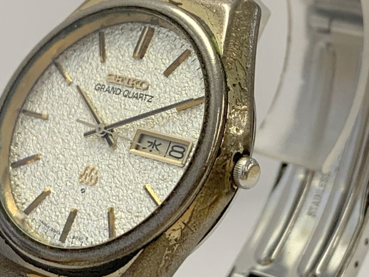 SEIKO Grand Quartz 9943-8020 Day/Date Mens Watch Vintage From Japan | eBay