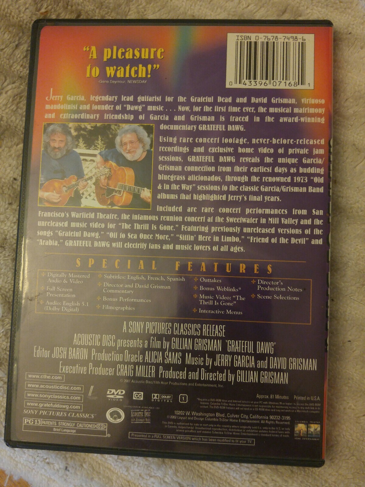 Grateful Dawg (DVD, 2002) 43396071681| eBay