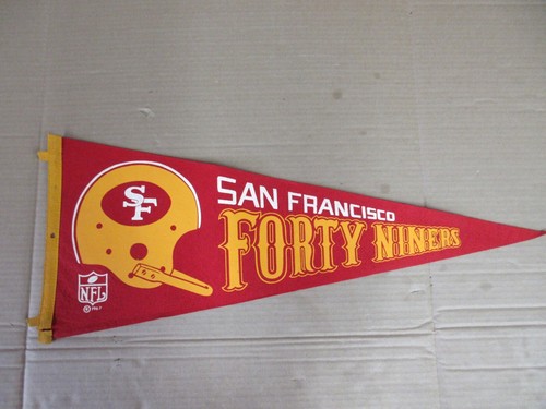 Vintage San Francisco Forty Niners 49ers One Bar Helmet NFL Flag ...