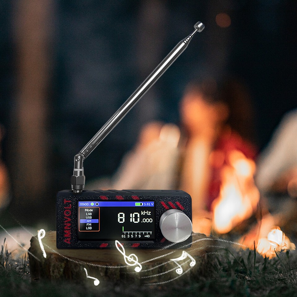 SI4732 Mini Pocket Radio 1.9inch IPS Bildschirm HF SW MW VHF Radio LSB ...