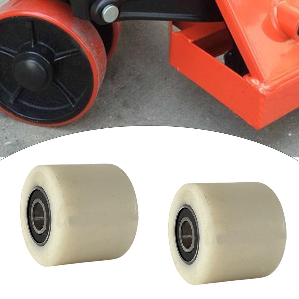 2 Pieces Load Roller Wheel Forklift Casters Flat Belt Pallet Jack Load ...
