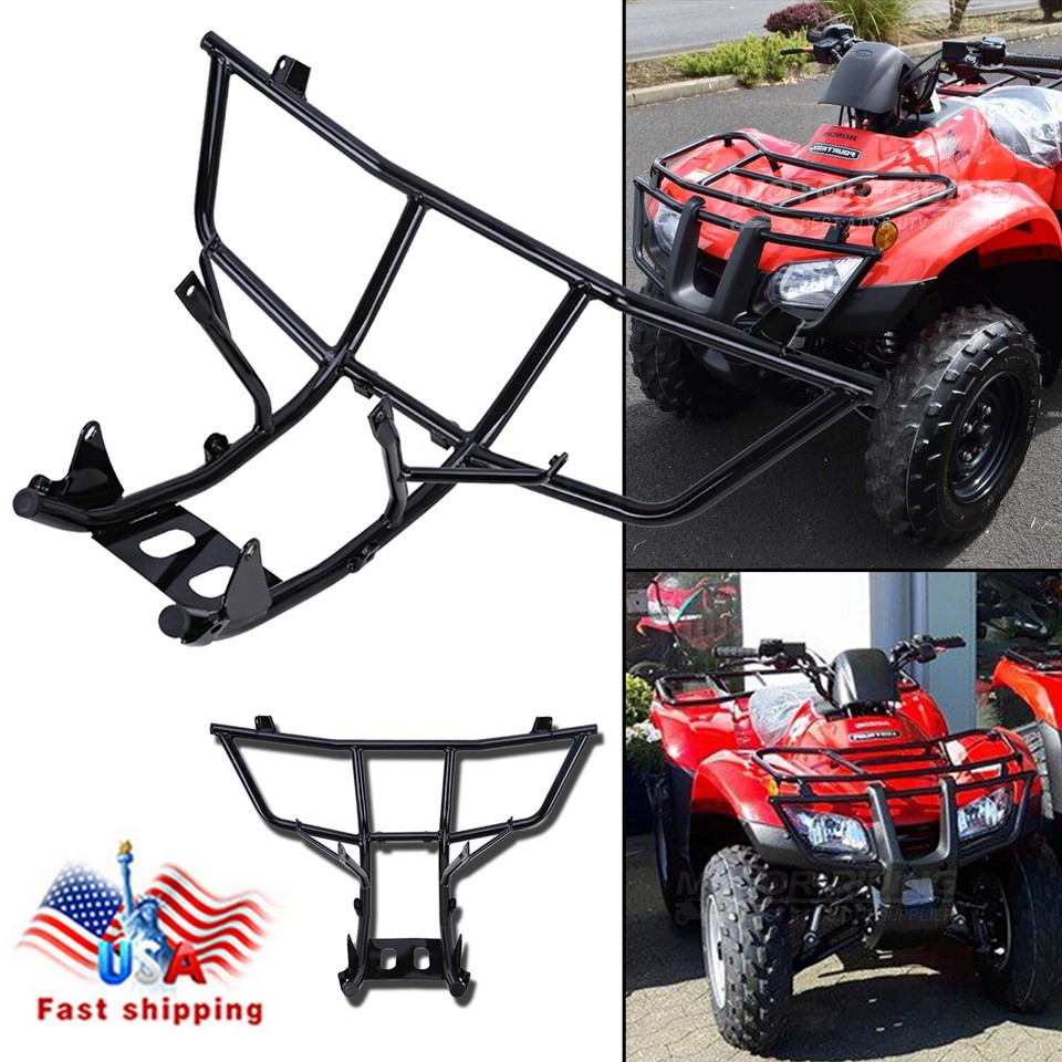 Front Black Rack Bumper Grill Guard For Honda Recon 250 TRX250 TE TM ...
