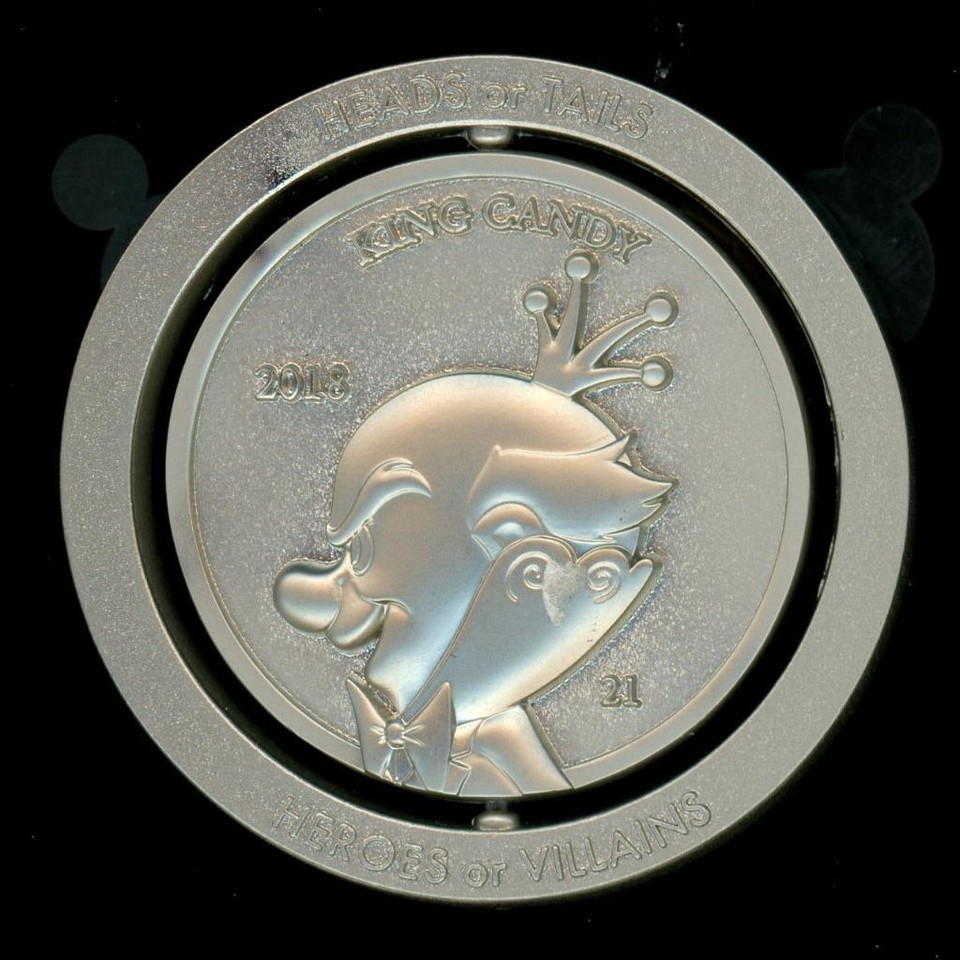 WDW Wreck It Ralph & King Candy Silver Coin Heroes vs Villains LE ...