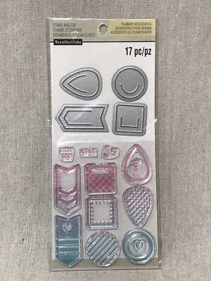 Planner Clear Stamp & Die Set by Recollections 501842 NEW! Clips ...