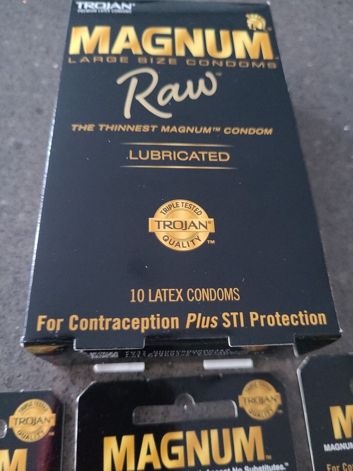 1 Pack Trojan Magnum Large Raw Condoms 10ct & 3 3-packs Magnums 19 ...