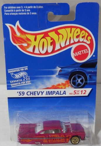 IMPALA '59 CHEVY IMPALA PURPLE LOWRIDER 1/64 HOT WHEELS 1997 1ST ...