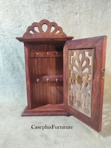 cabinet, Box/Wooden Wall Antique Holder-key keeper/ Vintage Mounted ...