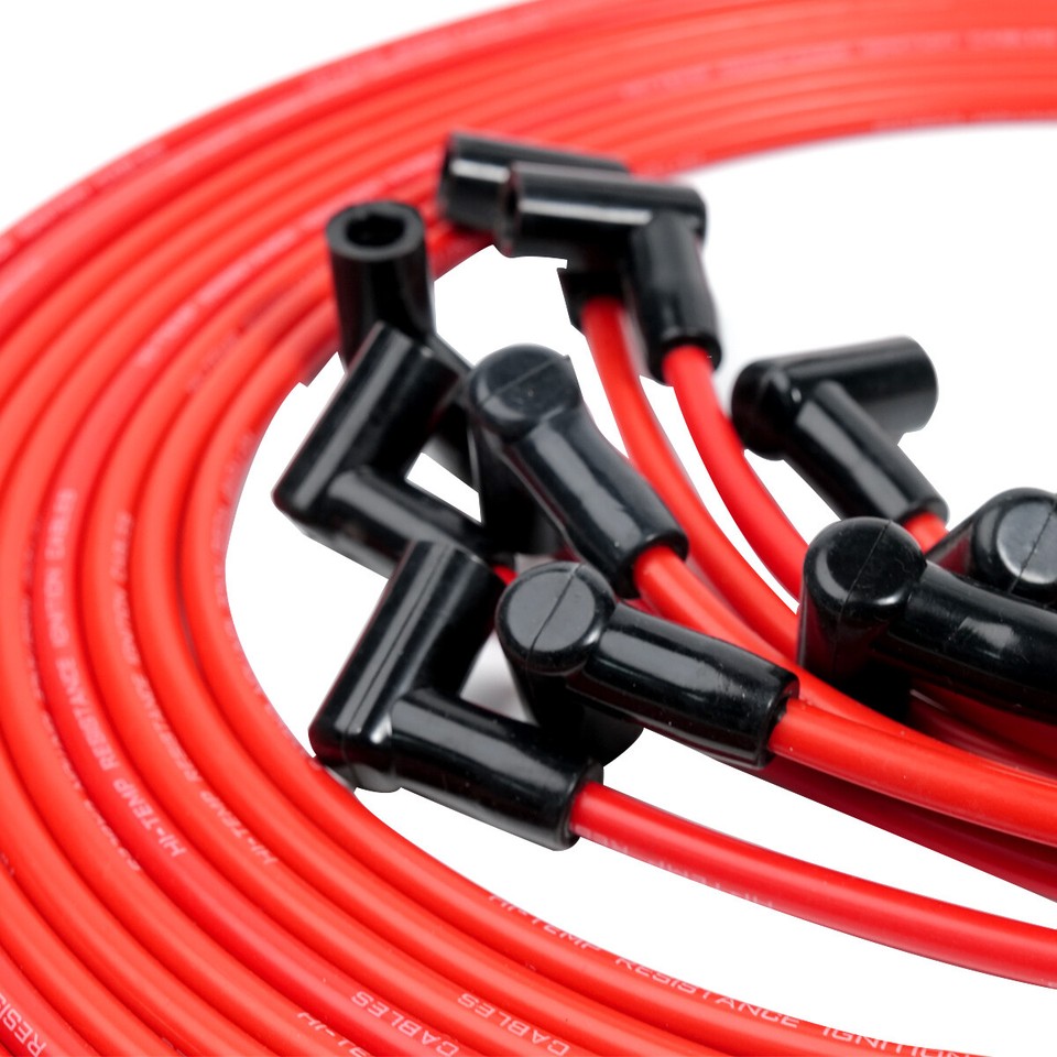 Red Ignition Spark Plug Wires Set For 1990-2003 Dodge 1500 2500 3500 ...