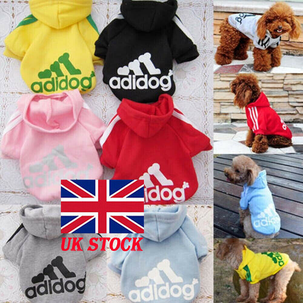 Pet Dog Clothes Winter Casual Adidog Warm Hoodie Coat Jacket Clothing ...
