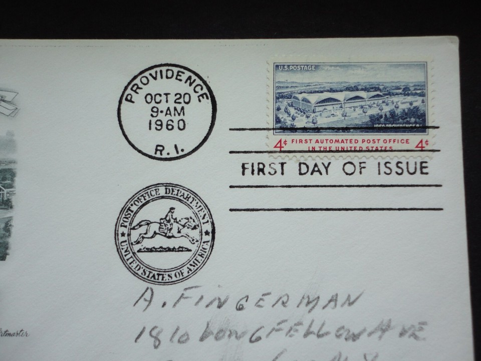 1960 Automated Post Office First Day Issue Envelope Stamp Project ...