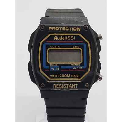 Audel (SS) Men's digital watch. water resistant 200m | eBay