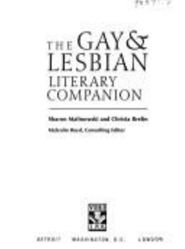The Gay & Lesbian Literary Companion, Malinowski, Sharon,Brelin ...