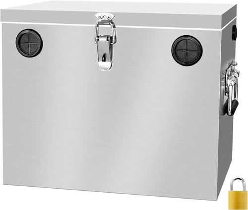 Heavy-Duty 12V Lockable Stainless Steel Battery Box - Ideal for ...