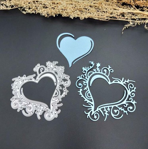 Metal Cutting Dies Frame Dies Love Heart lace Valentine Metal Die For ...