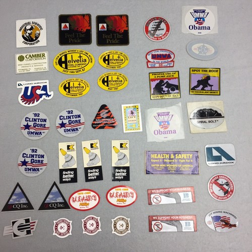 Coal Mining Stickers HUGE Lot Some Reflective Kennametal Consol 35 ...
