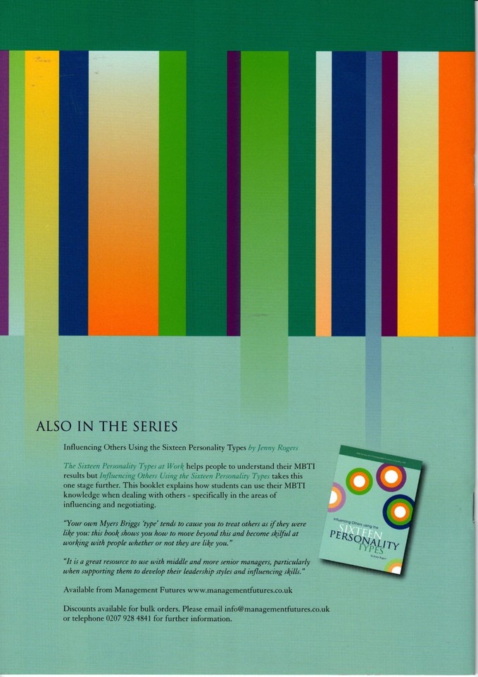 Sixteen Personality Types at Work in Organisations – Jenny Rogers - 2nd ...