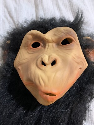 HALLOWEEN MASK MONKEY PLANET OF THE APES APE FULL HEAD FACE MASK BIN A ...