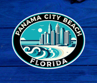Panama City Beach Florida Sticker Vacation Ocean Decal 3.9" Vinyl ...