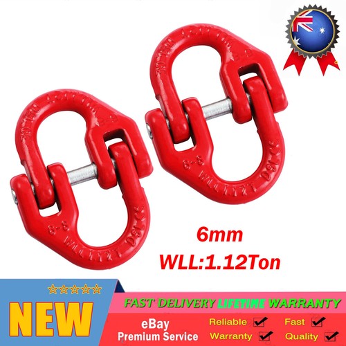 2Pcs 6mm WLL1.12T HammerLock Chain Connector Connecting Link 4X4 ...