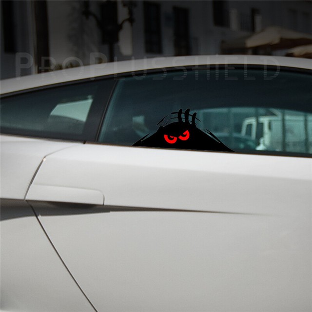 1x Monster Red Eyes Peeper Scary Funny Car Bumper Window Decal Sticker ...