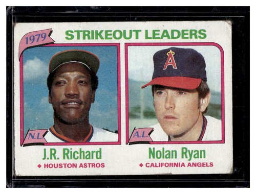 1980 Topps #206 1979 Strikeout Leaders (J.R. Richard / Nolan Ryan) | eBay