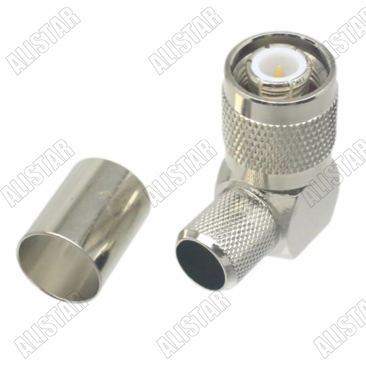 TNC Male Plug Right Angle Crimp Connector For RG214 RG213 RG8 LMR400 7D ...