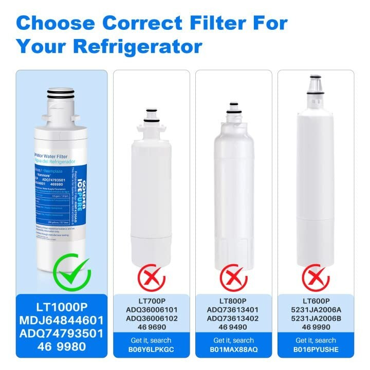 RWF4700A Fit for LG LT1000P MDJ64844601 ADQ74793501 LT1000PC