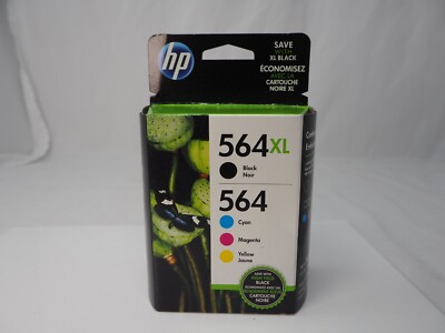 Genuine hp Combo-Pack Black 564 XL and Tri Color Ink Cartridge Set Exp ...