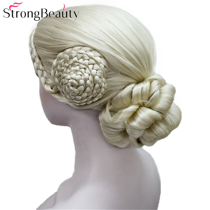 Synthetic Braid Updo Bun Wig Wigs Synthetic Cosplay Women Hair | eBay