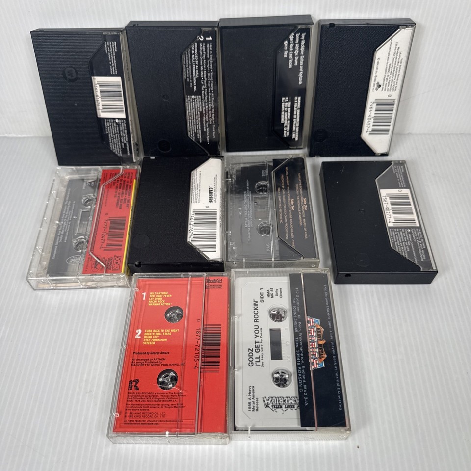 Vintage 1980s Heavy Metal Cassette Tape Lot Of 10 w/ Saxon, Axe, Anthem ...