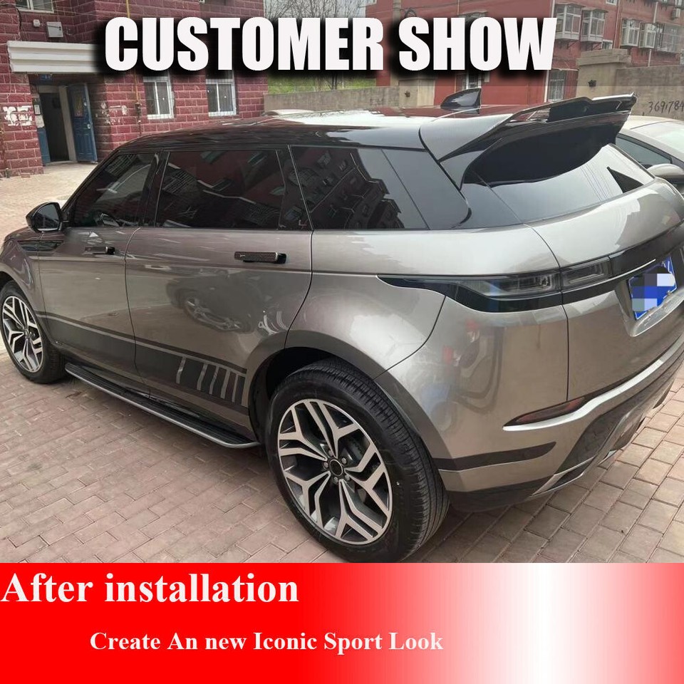 REAL CARBON Rear Roof Spoiler Window Wing For Land Rover Range Evoque ...