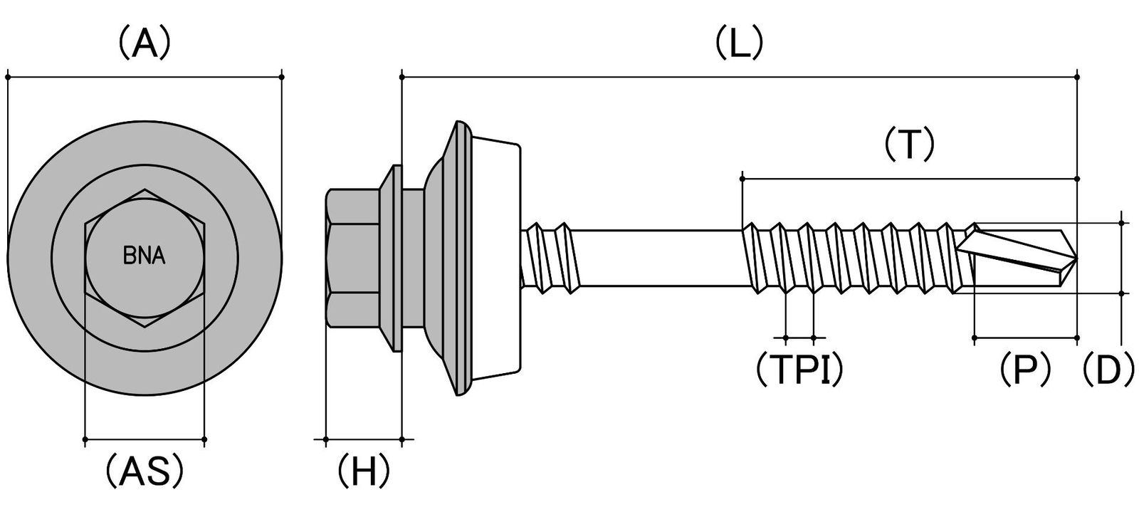 Pack of 10 Surfmist 14g (6.30mm) x 125mm Cyclone Metal Roofing Screw ...